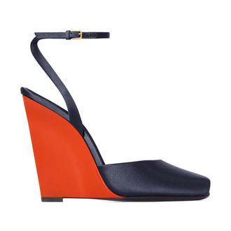 Saint Laurent LA Scandale Wedges - - Shoes - Damen - Blau - 38 EU