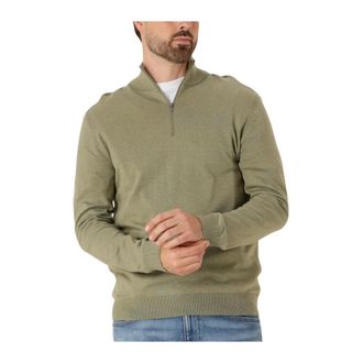 Selected Slhberg Half Zip Cardigan Noos - - Knitwear - Herren - Gr&uuml;n - L