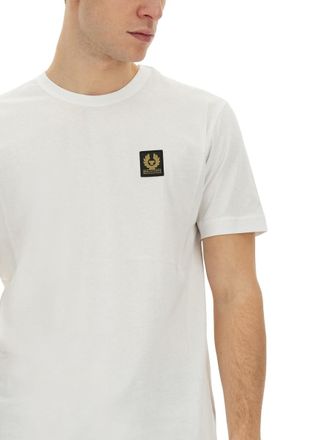 Belstaff Logo Patch Cotton T-Shirt - White