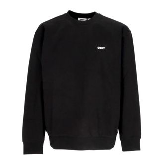 Obey Schwarzer leichter Crewneck-Sweatshirt mit k&uuml;hner Box-Passform - - Sweatshirts & Hoodies - Herren - Schwarzk - XL