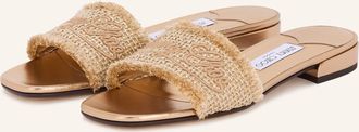 Jimmy Choo London Pantoletten Joa Mit Glitzergarn beige