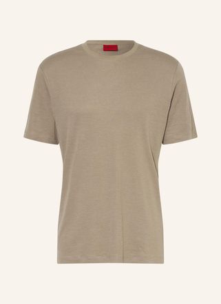HUGO BOSS Hugo T-Shirt Dulerostee Mit Leinen braun
