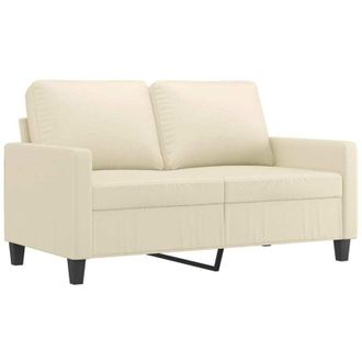 vidaXL Vidaxl - Canap&eacute; &agrave; 2 places Cr&egrave;me 120 cm Similicuir