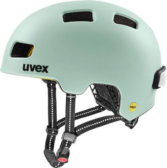 Uvex City 4 MIPS - Leichter Fahrradhelm f&uuml;r Damen und Herren - MIPS-Sysytem - inkl. LED-Licht - Light Jade matt - 58-61 cm