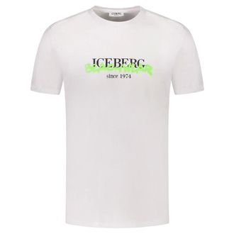 Iceberg Homme, Tops, Blanc, Taille: XL T-shirt Stretch en Coton