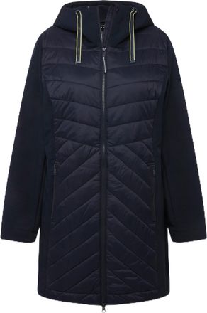 Ulla Popken Damen gro&szlig;e Gr&ouml;&szlig;en &Uuml;bergr&ouml;&szlig;en Plus Size HYPRAR Softshelljacke, wasserabweisend, Kapuze Marine 46+ 823923130-46+