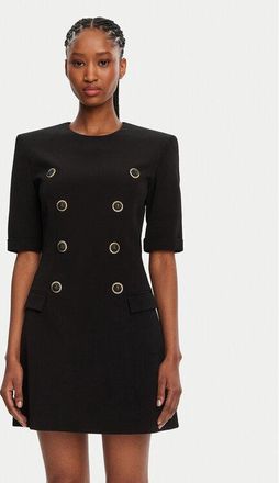 Balmain Coctailkleid DF1R7330VB00 Schwarz Regular Fit