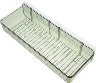 BESPORTBLE DIKACA Transparentes PET Duschregal ohne Bohren, wasserabweisendes Wand-Organizer Regal f&uuml;r Badezimmer, selbstklebend, robust, Anti-Aging, platzsparen