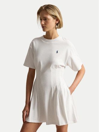 Polo Ralph Lauren Kleid f&uuml;r den Alltag 211A96342002 Wei&szlig; Slim Fit