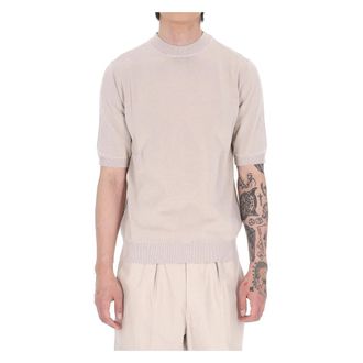 Eleventy T-Shirt aus Baumwoll-Piqu&eacute; mit Sattelstich - - Tops - Herren - Beige - L
