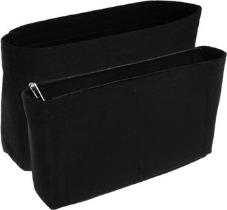 IFUNDOM Lot de 2 Inserts Organisateurs de Paquet &agrave; Main en Feutre Noir Pochettes de Rangement pour Petit Paquet Fourre-Tout Femme Doublures L&eacute;g&egrave;res et R&eacute;sista
