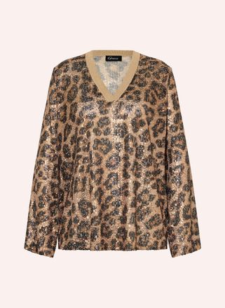 Grace Grace Blusenshirt Mit Pailletten Und Glitzergarn gold