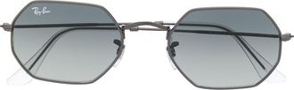Ray-Ban Achteckige Sonnenbrille - Metallic