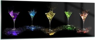 Arttor Panorama Glasbild Cocktail Trinken Alkohol 140x50cm Wandbilder Dekoration Wohnzimmer Schlafzimmer Küche Groß XXL Wanddeko Kunstdruck Art Modern GAB140