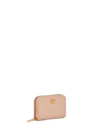 Valentino Garavani VLogo Signature Grained Calf Wallet - Beige