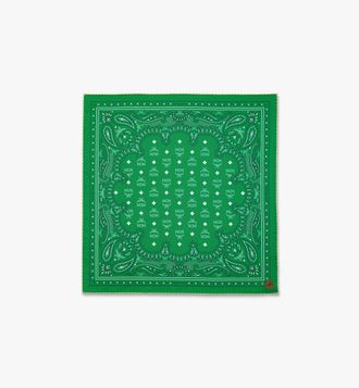 MCM Baumwoll-Seiden-Halstuch mit Paisley-Print