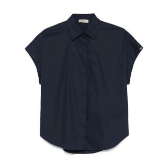 Herno Femme, Blouses et Chemises, Bleu, Taille: 42 FR Chemisier &Eacute;l&eacute;gant pour Femmes