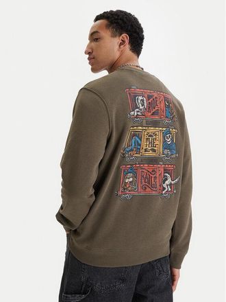 Element Sweatshirt Timber Boxcar Cr ELYSF00312 Khakifarben Regular Fit