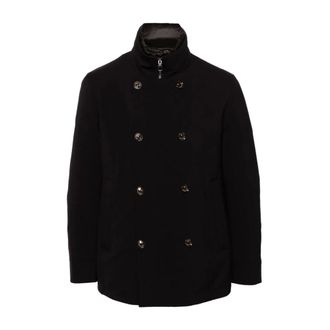 Montecore Homme, Vestes, Noir, Taille: 4XL Doudoune &agrave; double boutonnage avec col int&eacute;rieur amovible