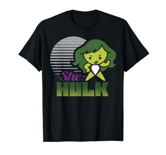 MARVEL She-Hulk Strong Cute Kawaii Flew Logo T-Shirt