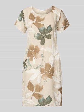 Zabaione Knielanges Kleid aus Leinen-Mix Modell Pi44araa