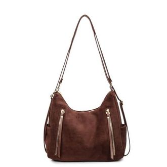 Generic Sac &agrave; dos en daim synth&eacute;tique pour femme et fille, sac &agrave; bandouli&egrave;re r&eacute;glable, sac &agrave; main &agrave; bandouli&egrave;re unique pour voyage, shopping, travail, usage q