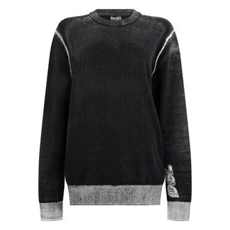 Diesel Pullover mit Kontrastdetails - - Knitwear - Herren - Schwarzk - S