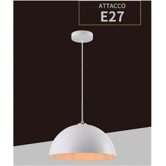 Trade Shop Trade Shop Traesio - Trade Shop - zusammenfassung E27 paralume cupola in ferro elegante IP20 B92 - Wei&szlig;