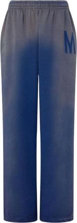 Moschino unisex, Pantalons, Bleu, Taille: L Pantalon en molleton de coton imprim&eacute;