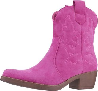 Elara Damen Stiefeletten Cowboy Boots Chunkyrayan 301-A31 Fuxia Suede-42