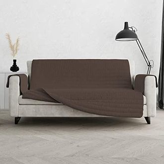 Italian Bed Linen Sofabezug Cozy Rutschfester, Braun 3 Plätze