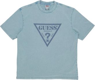 Guess Vintage Triangle Tee Aquatic Ocean Multi - - Tops - Herren - Blau - M