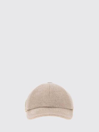 Max Mara Casquette de baseball en cachemire avec logo brod&eacute; ton sur ton et visi&egrave;re rigide