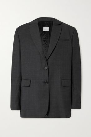 Halfboy Oversized-blazer Aus Karierter Merinowolle - Grau