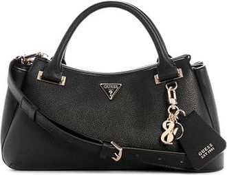 Guess Evie Triple Compartment Satchel, Cartable Femme, Noir, Taille Unique