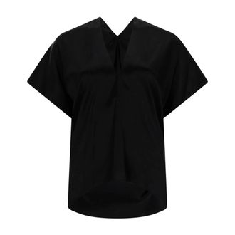 Nina Ricci Top Kaftan Col V - Femme - Blouses et Chemises - Noir - Taille: 36 FR