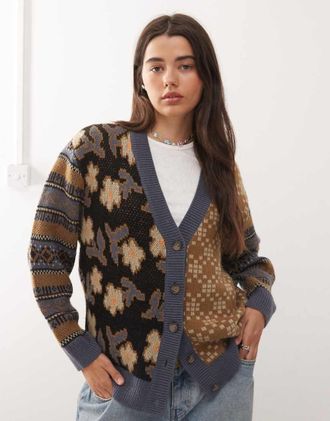 Rvca Lumen - Strickjacke in Steinblau