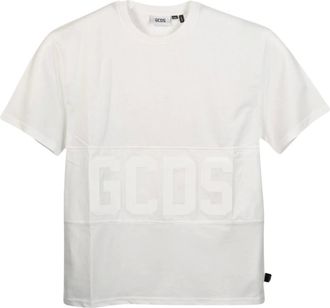 GCDS Gcds, Homme, Tops, Blanc, Taille: XL Basic Logo T-Shirt