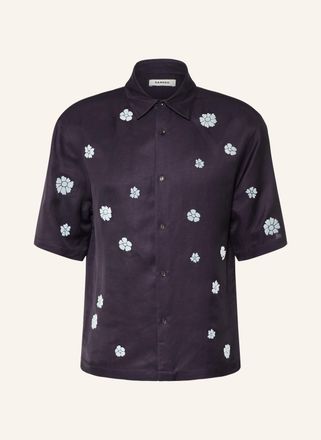 Sandro Sandro Kurzarm-Hemd Regular Fit Mit Leinen blau