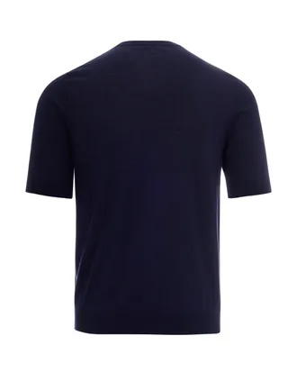 Ballantyne Mens T-Shirt Knit Navy Cotton T-Shirts And Polos