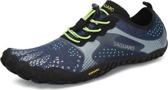 Saguaro Chaussures de Trail Homme Femme Été Chaussures de Course Respirant Antidérapant Chaussures Barefoot Minimalistes pour Extérieur Sport Bleu 44 EU