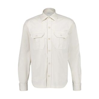 Boglioli Wei&szlig;e Baumwoll-Overshirt mit Taschen - - Jackets - Herren - Wei&szlig; - XL