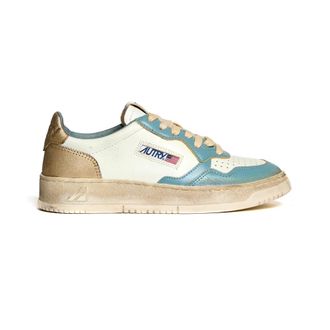 Autry Schicke Wei&szlig;e Silberblaue Sneakers - - Shoes - Damen - Mehrfarbig - 37 EU
