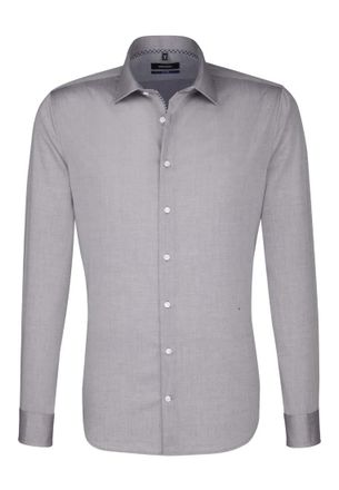 Seidensticker Herren Businesshemd Tailored B&uuml;gelfrei - Braun (Braun 25),45 cm