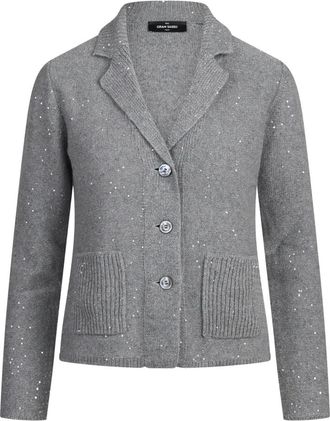 Gran Sasso Blazer en maille - Femme - Vestes - Gris - Taille: 40 FR
