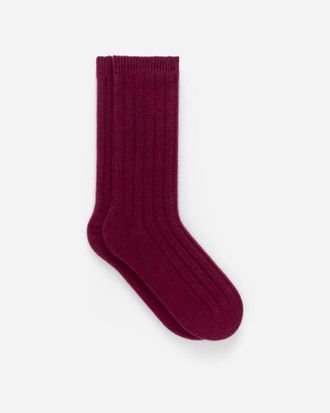 Arket Rippstricksocken Aus Kaschmirmischung -Rot