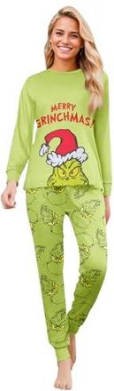 Generic Le Grinch Pyjama Noel Famille De Grinch Costume Ensemble Couple Deguisement Vetement Bebe Chaud Et Doux Noël Femme Pull Hiver Ensembles Adulte The Gar