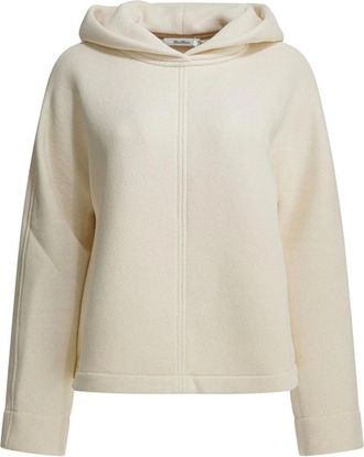 Max Mara Femme, Sweatshirts et sweats &agrave; capuche, Blanc, Taille: 38 FR Textured Knit Sweat &agrave; capuche