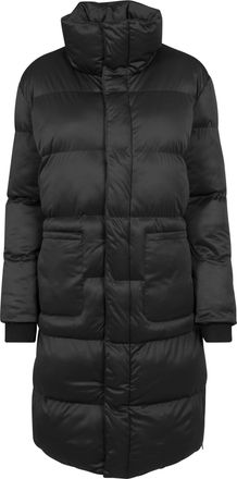 Urban Classics Damen Ladies Oversized Puffer Coat Mantel, per Pack Schwarz (Black 7), Large (Herstellergröße: L)