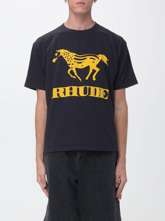 Rhude T-shirt Dinero en coton &agrave; imprim&eacute; graphique et col ras-du-cou